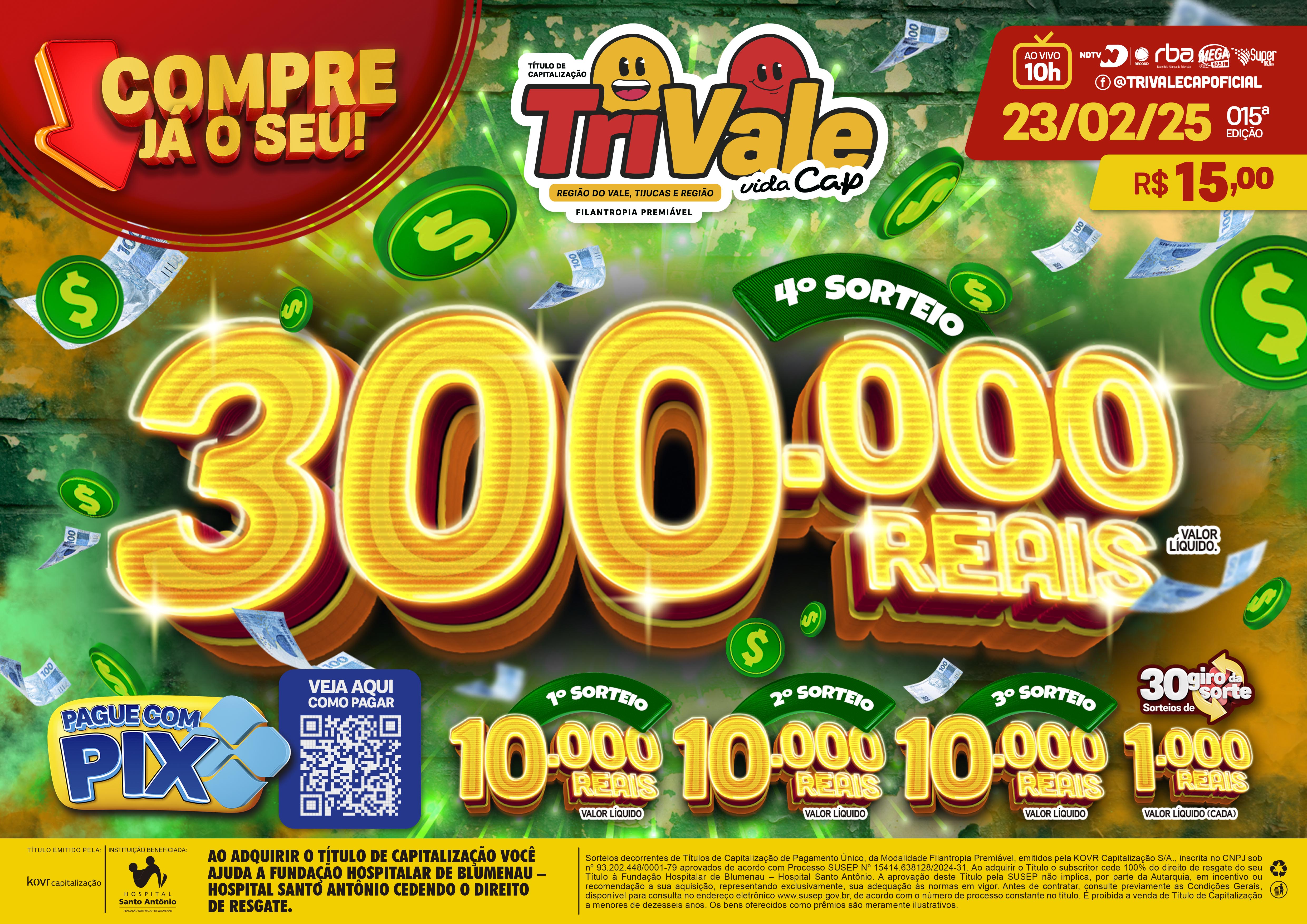 Prêmios :: TriVale Vida Cap - Região do Vale, Tijucas e Região